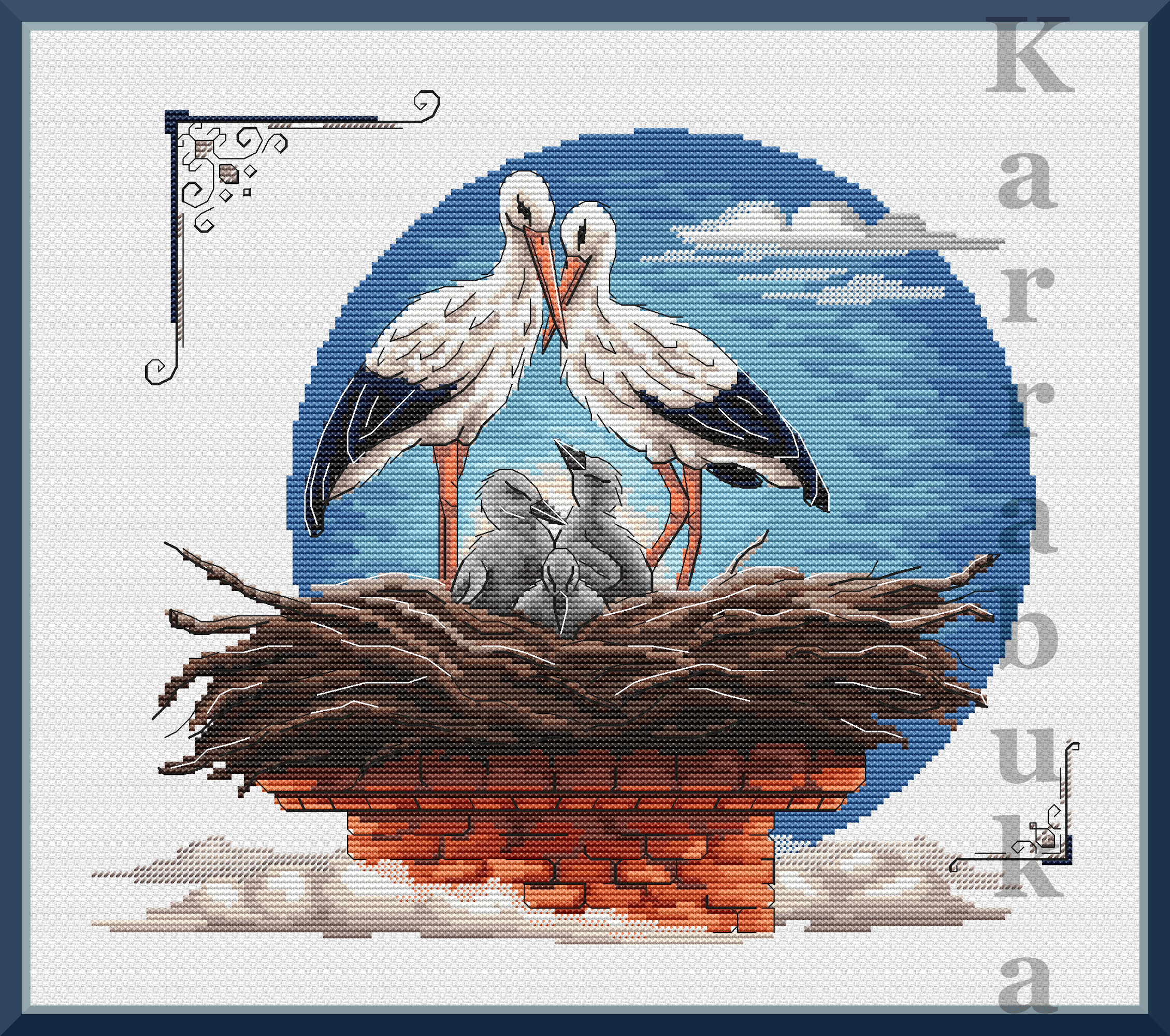 Storks - PDF Cross Stitch Pattern – Wizardi