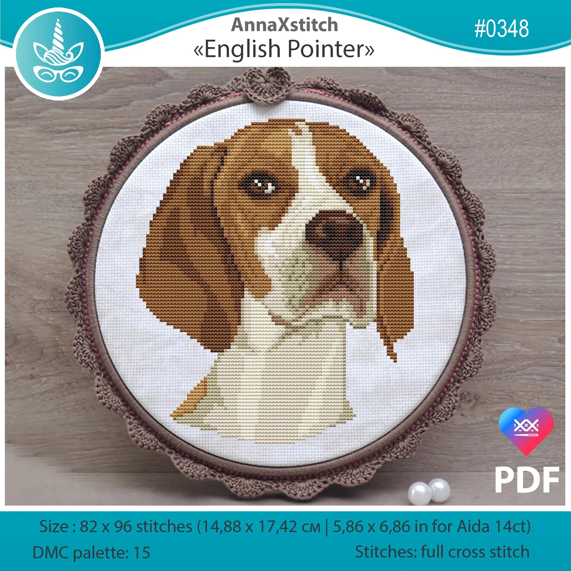 English Pointer - PDF Cross Stitch Pattern – Wizardi