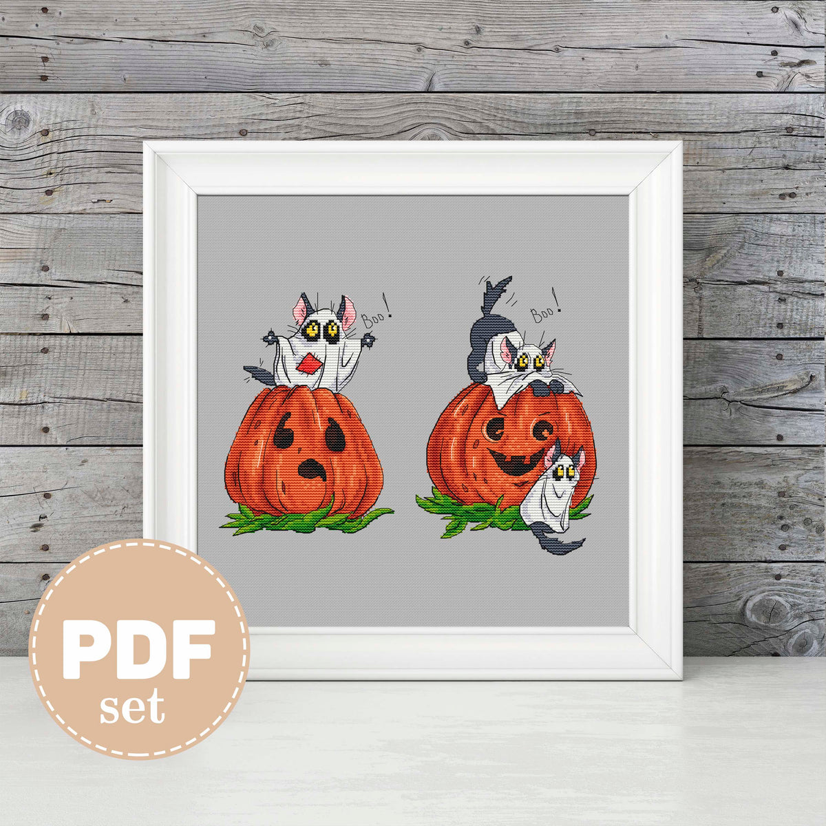 BOO set - PDF Cross Stitch Pattern — Wizardi