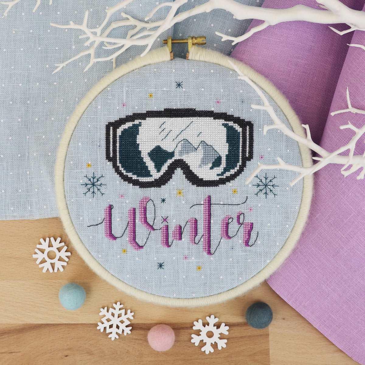 Ski & Snow - Free PDF Cross Stitch Pattern — Wizardi