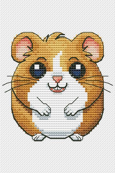 Hamster - PDF Cross Stitch Pattern — Wizardi