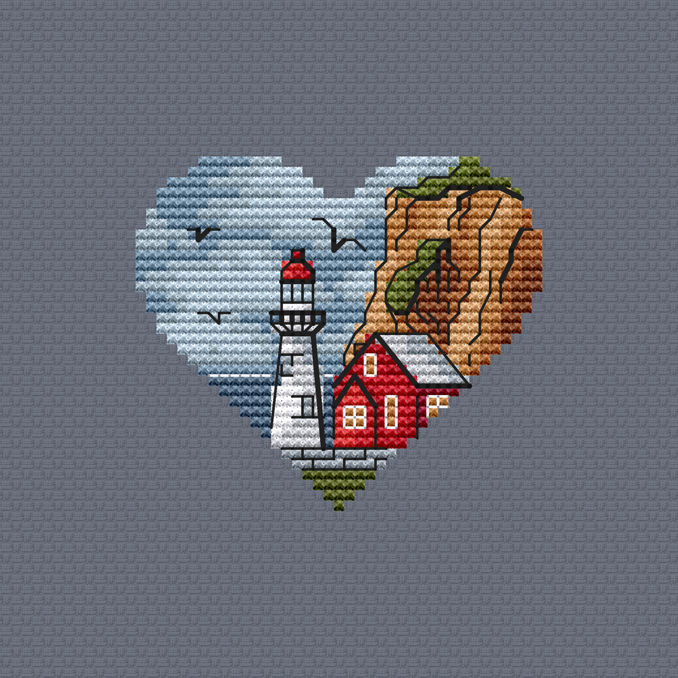 Lighthouse - PDF Cross Stitch Pattern – Wizardi