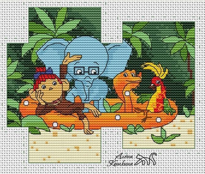38 Parrots - PDF Cross Stitch Pattern — Wizardi