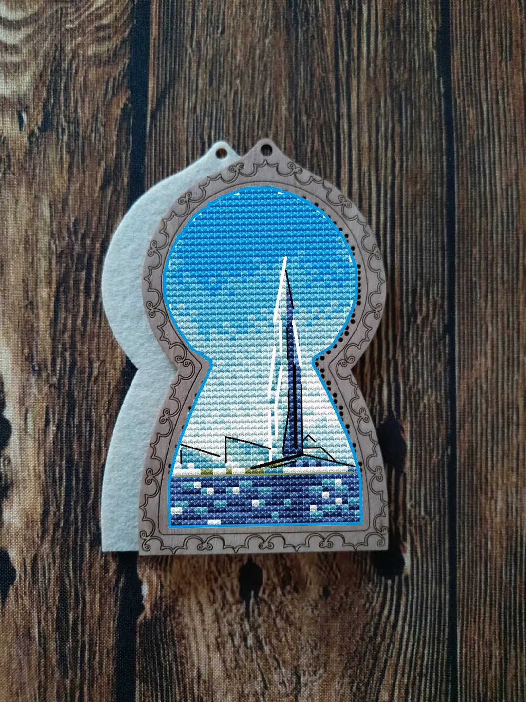 Set of three wells: Lakhta - center, Scarlet Sails, St. Isaac's Cathed ...