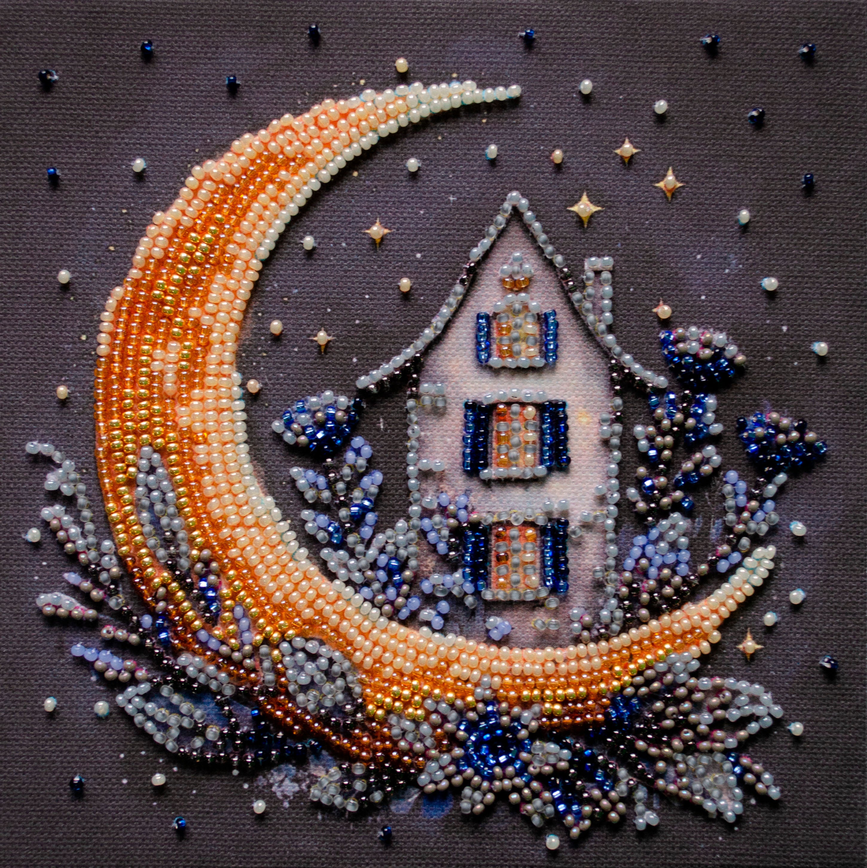 Mini Bead embroidery kit - The magic of the night sky – Wizardi