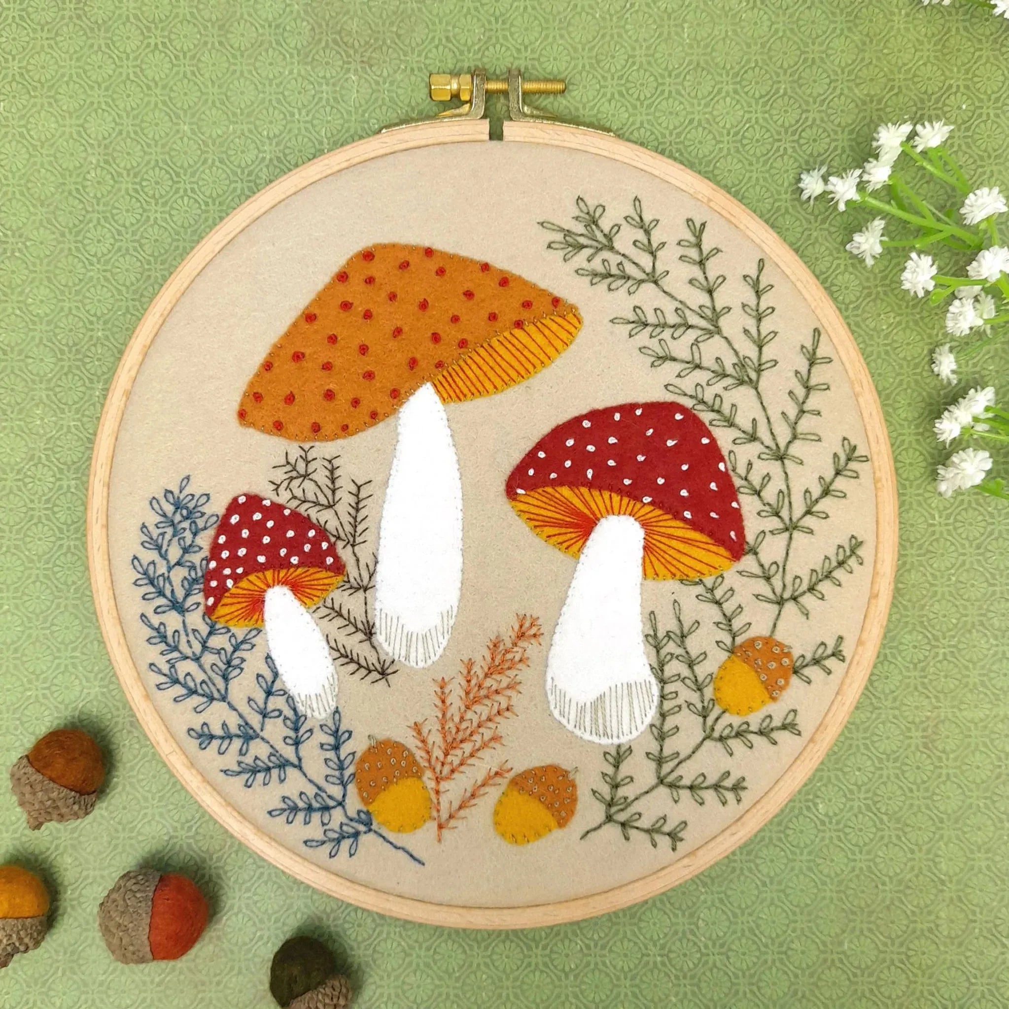 Toadstool Applique Felt Kit APPTDS1O – Wizardi
