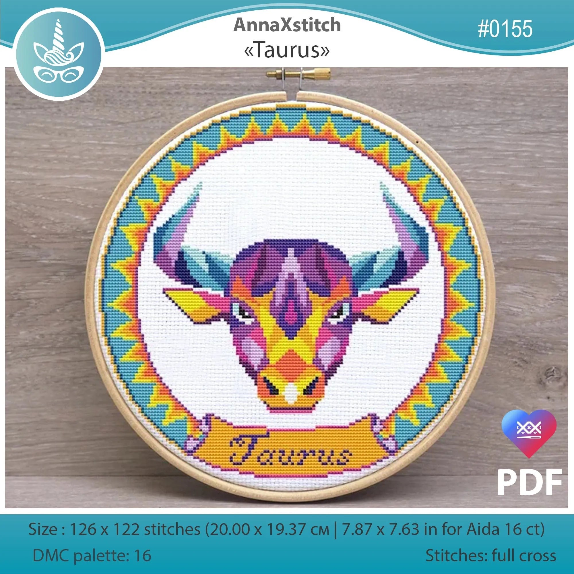 Taurus - PDF Cross Stitch Pattern – Wizardi