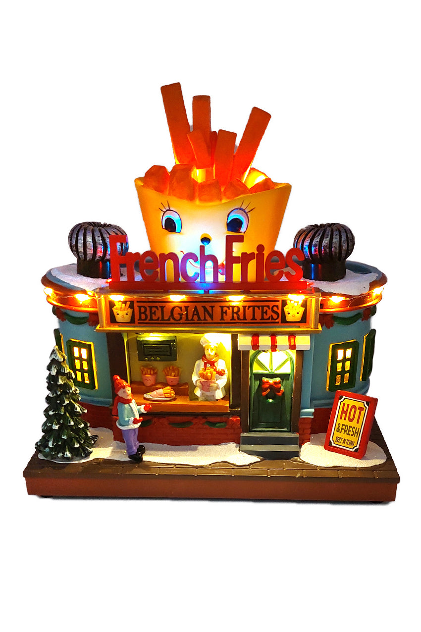 French Fry Stand - Christmas Village Collection by Wizardi F07N5-8