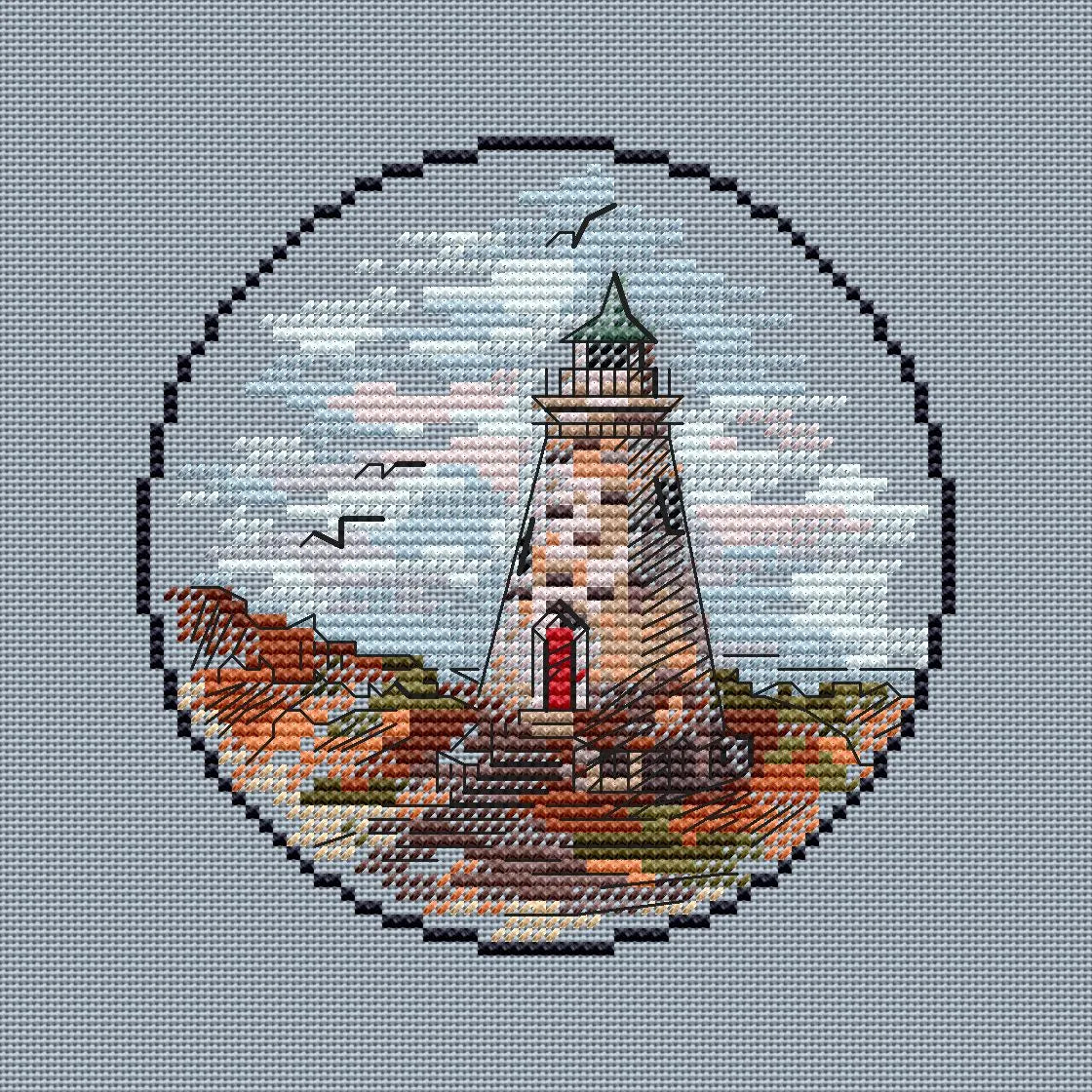 Mini Lighthouse. 7 - PDF Cross Stitch Pattern — Wizardi