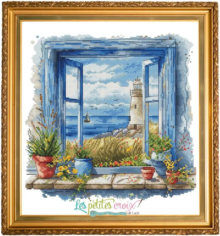 Nautical window - PDF Cross Stitch Pattern – Wizardi