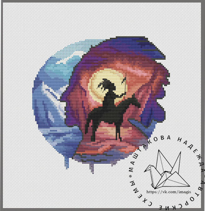 The Noble Indian Chief - PDF Cross Stitch Pattern – Wizardi