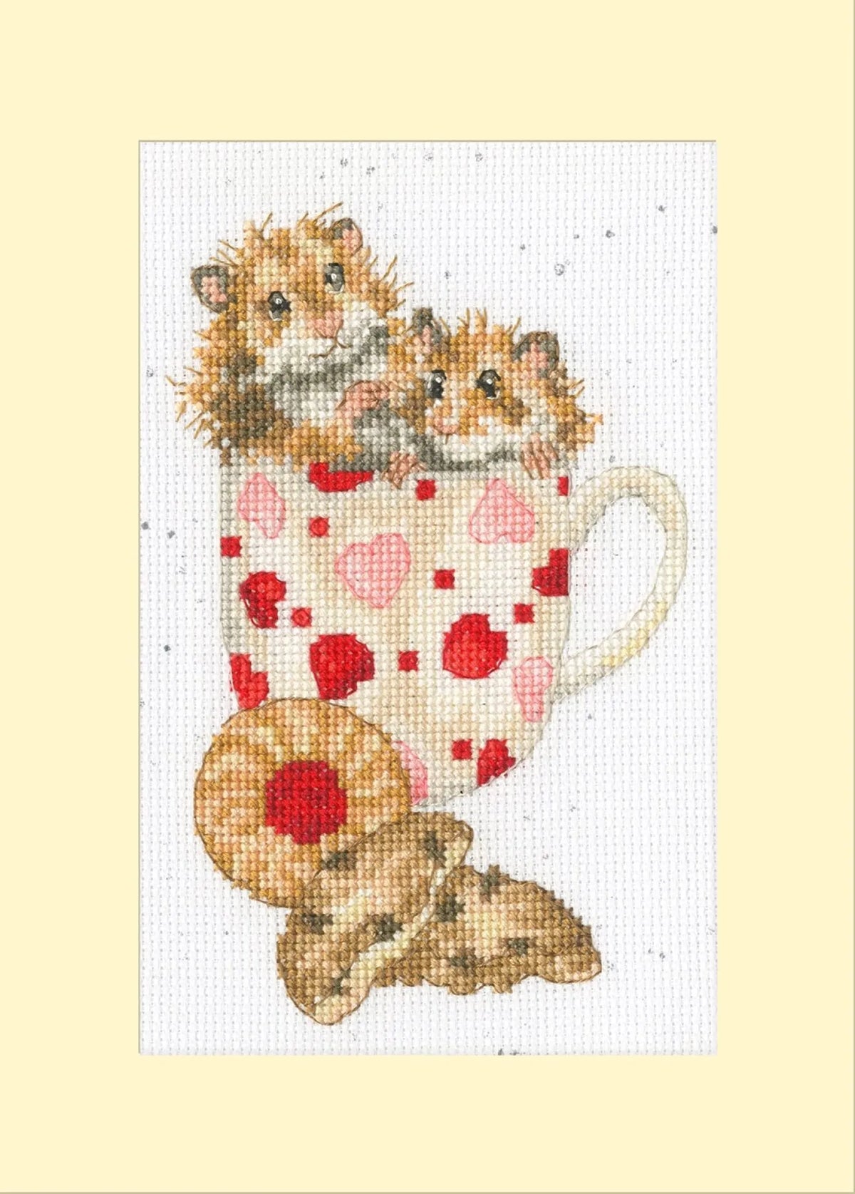 Hammy Anniversary Greetings Card XGC44 Counted Cross Stitch Kit — Wizardi