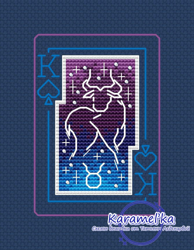 Zodiac sign. Taurus - PDF Cross Stitch Pattern — Wizardi