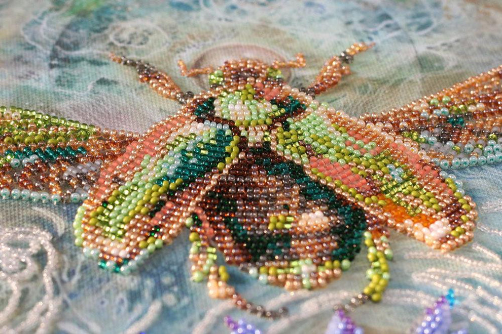 Bead Embroidery Kit - Golden beetle AB-724 – Wizardi