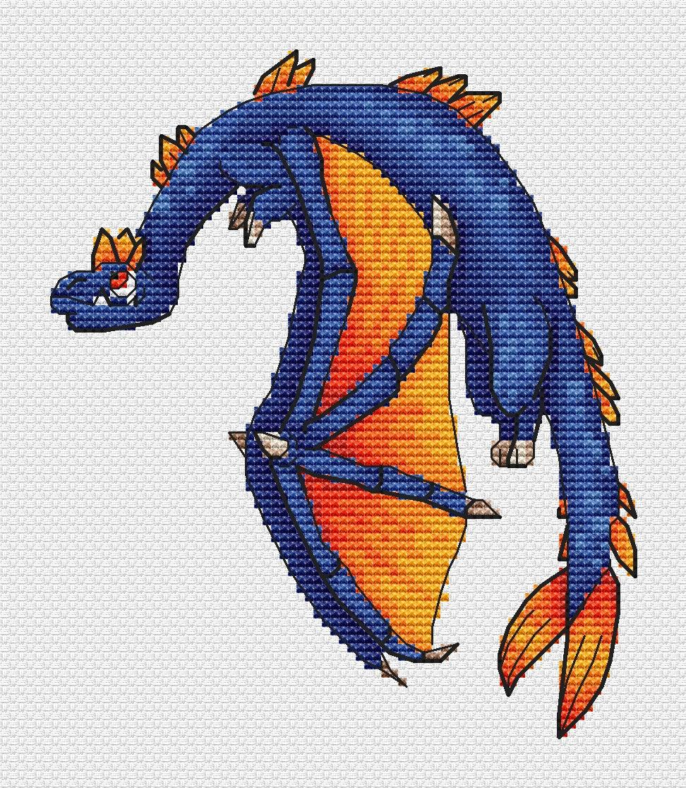 Blue Bigtooth - PDF Cross Stitch Pattern — Wizardi