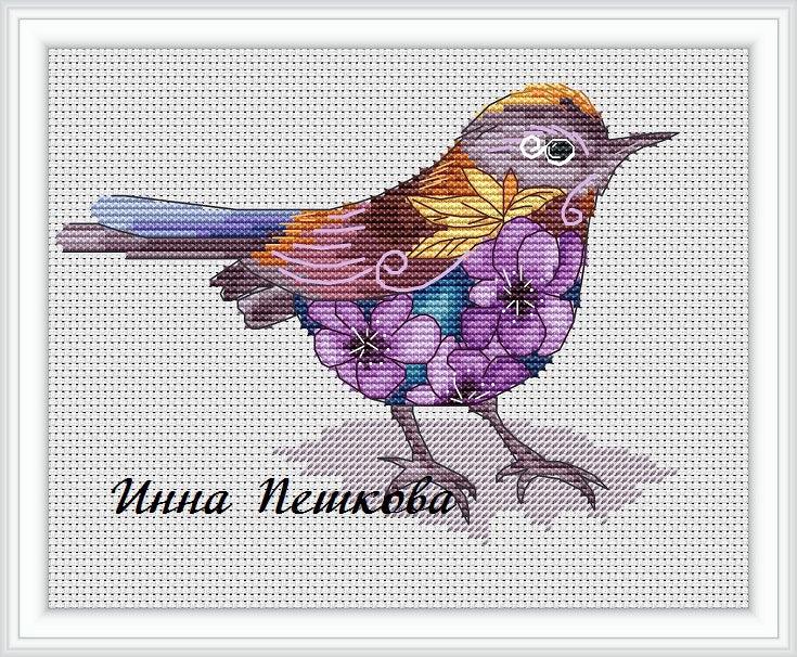Blue Bird - PDF Cross Stitch Pattern – Wizardi