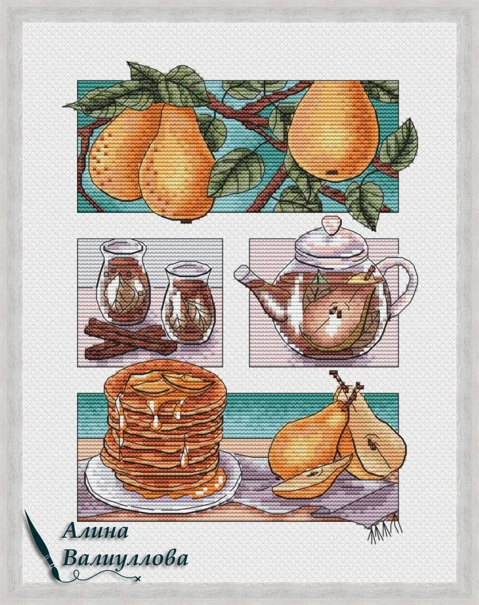 Pear mood - PDF Cross Stitch Pattern – Wizardi