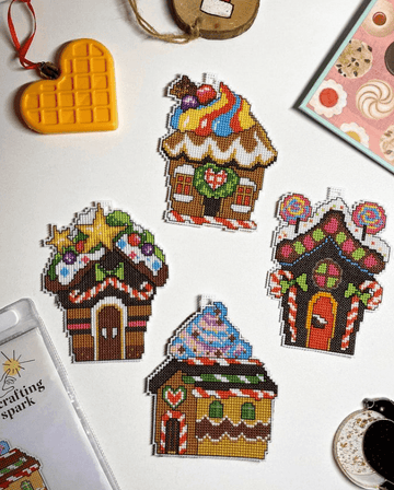 "Gingerbread Houses" 127CS Counted Cross-Stitch Kit – Wizardi