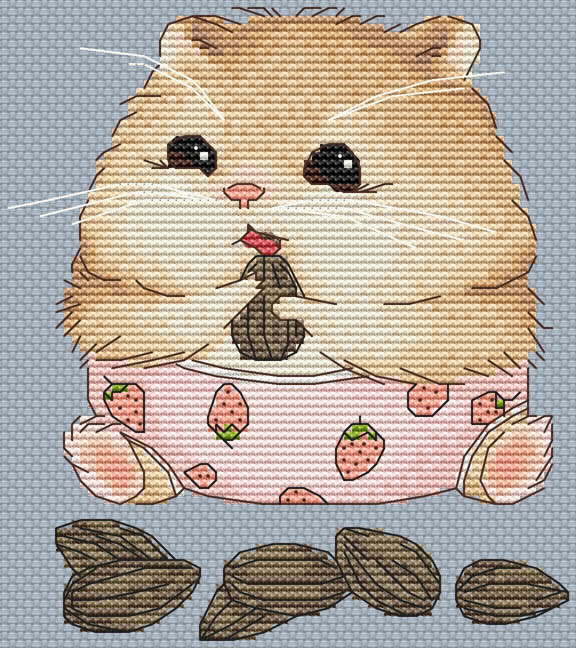 Hamster - PDF Cross Stitch Pattern – Wizardi