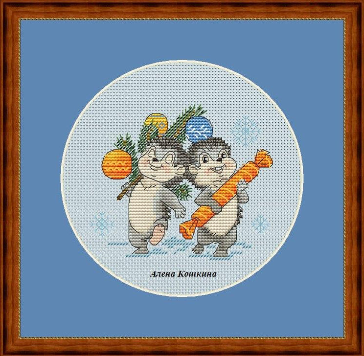 Hedgehogs - PDF Cross Stitch Pattern — Wizardi