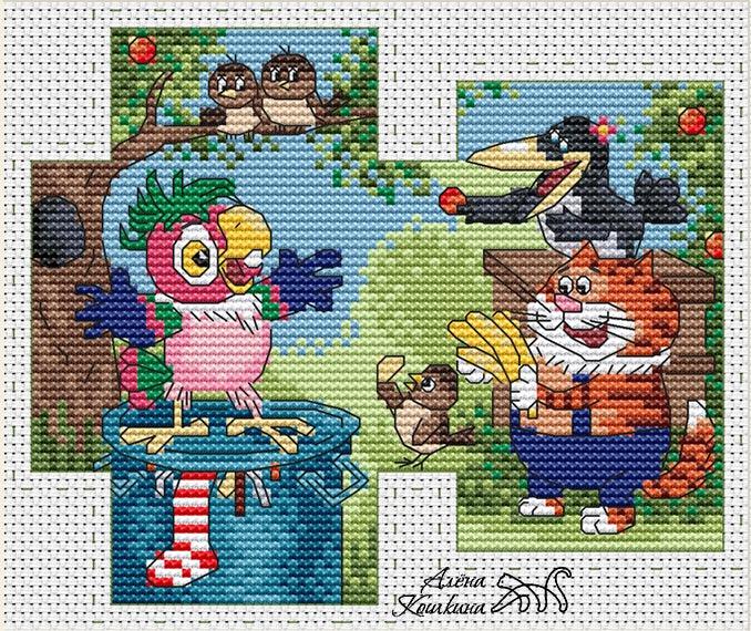 Kesha The Parrot - PDF Cross Stitch Pattern – Wizardi