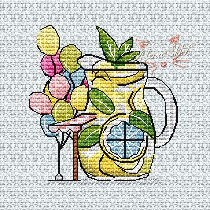 Lemonade - PDF Cross Stitch Pattern – Wizardi