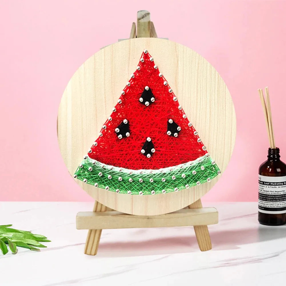 Watermelon Slice String Art Kit with Stand. Simple Decorative DIY Stri ...