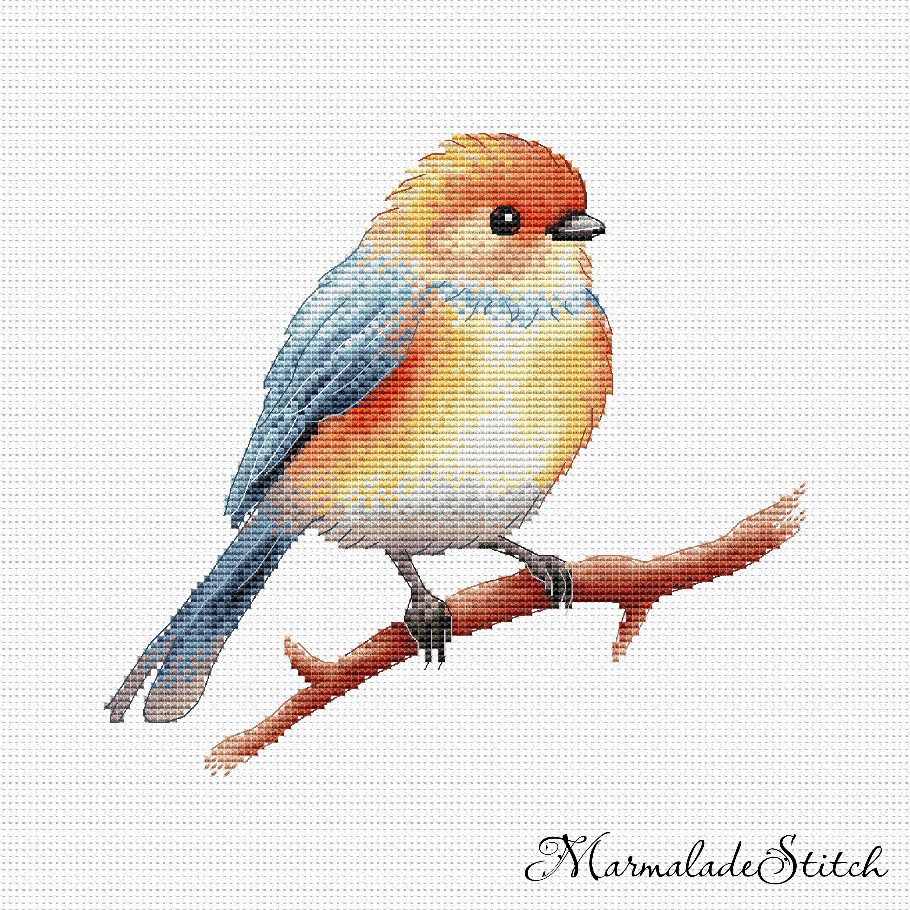Spring Birds - PDF Cross Stitch Pattern – Wizardi
