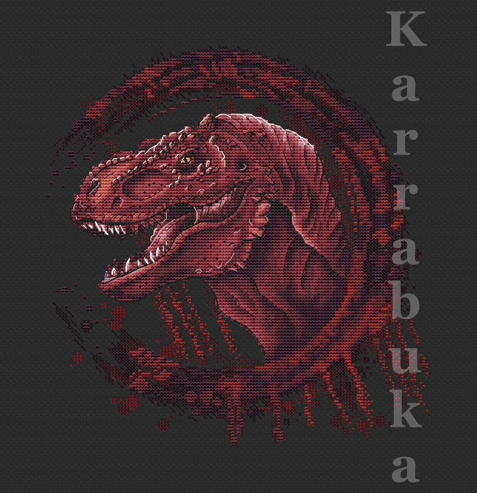 T-Rex - PDF Cross Stitch Pattern – Wizardi
