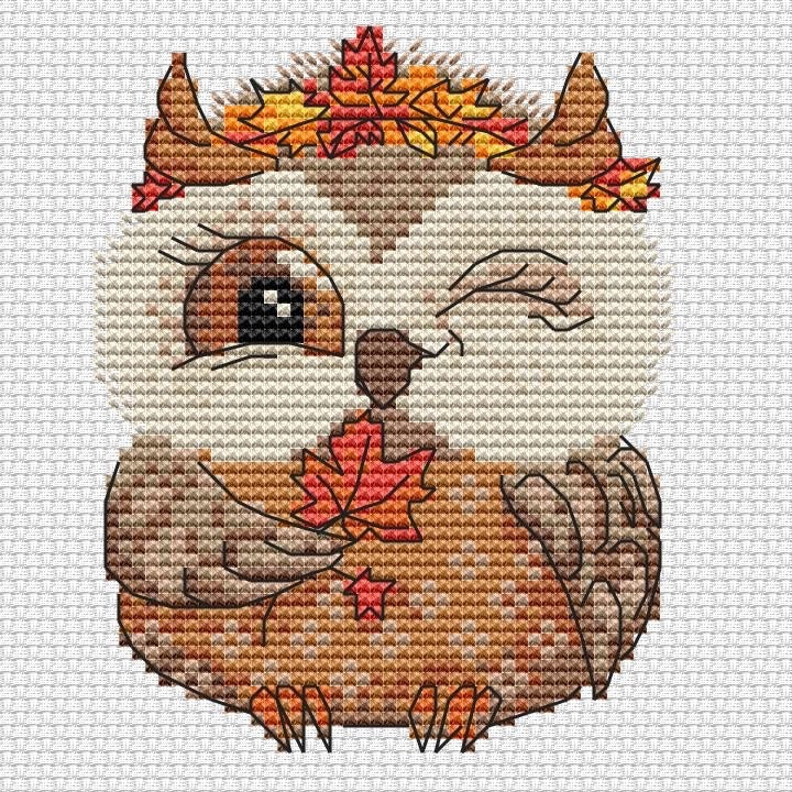 Owl - Free PDF Cross Stitch Pattern – Wizardi