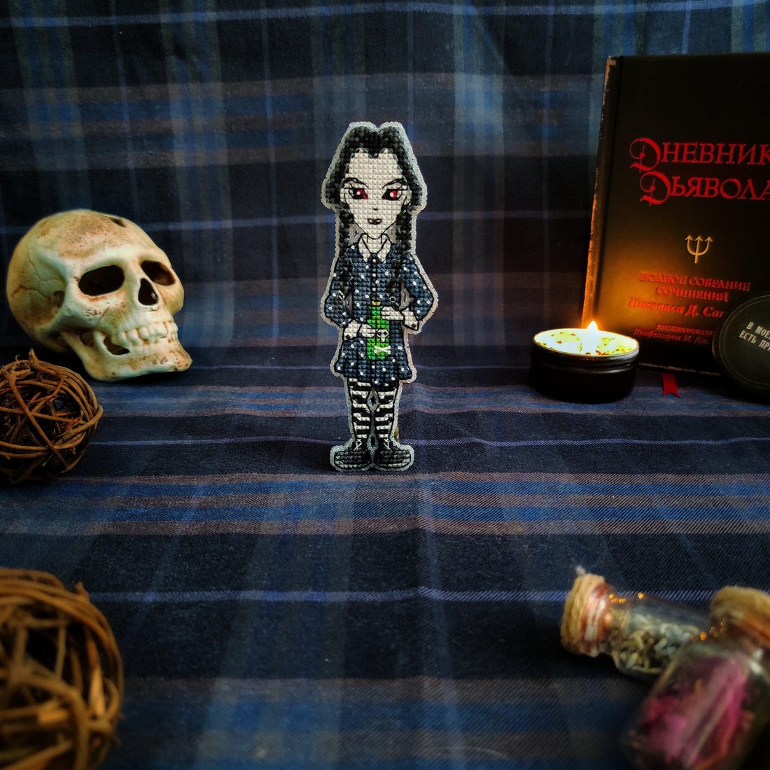 The Addams Family: Wednesday - PDF Cross Stitch Pattern – Wizardi