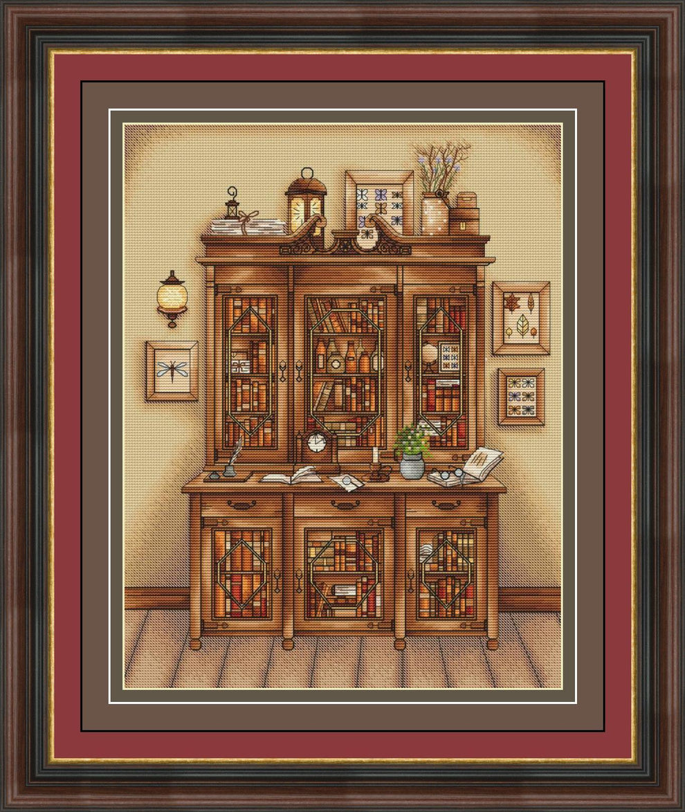Bookcase. Library - PDF Cross Stitch Pattern – Wizardi