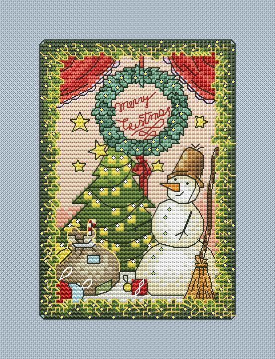 Christmas Card 19 - PDF Cross Stitch Pattern — Wizardi