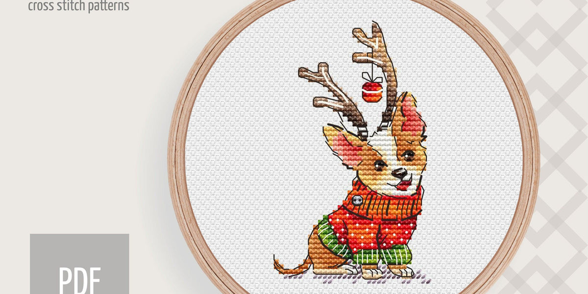 Dog cross stitch store
