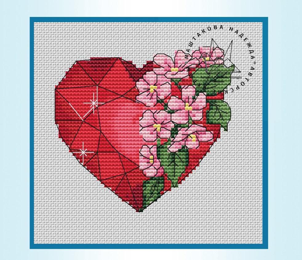 Heart Rubin - PDF Cross Stitch Pattern – Wizardi