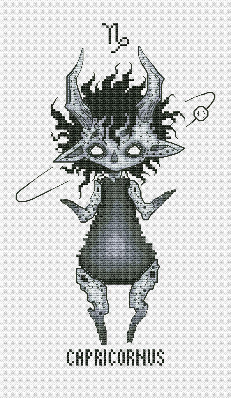 Horoscope. Capricorn - PDF Cross Stitch Pattern – Wizardi