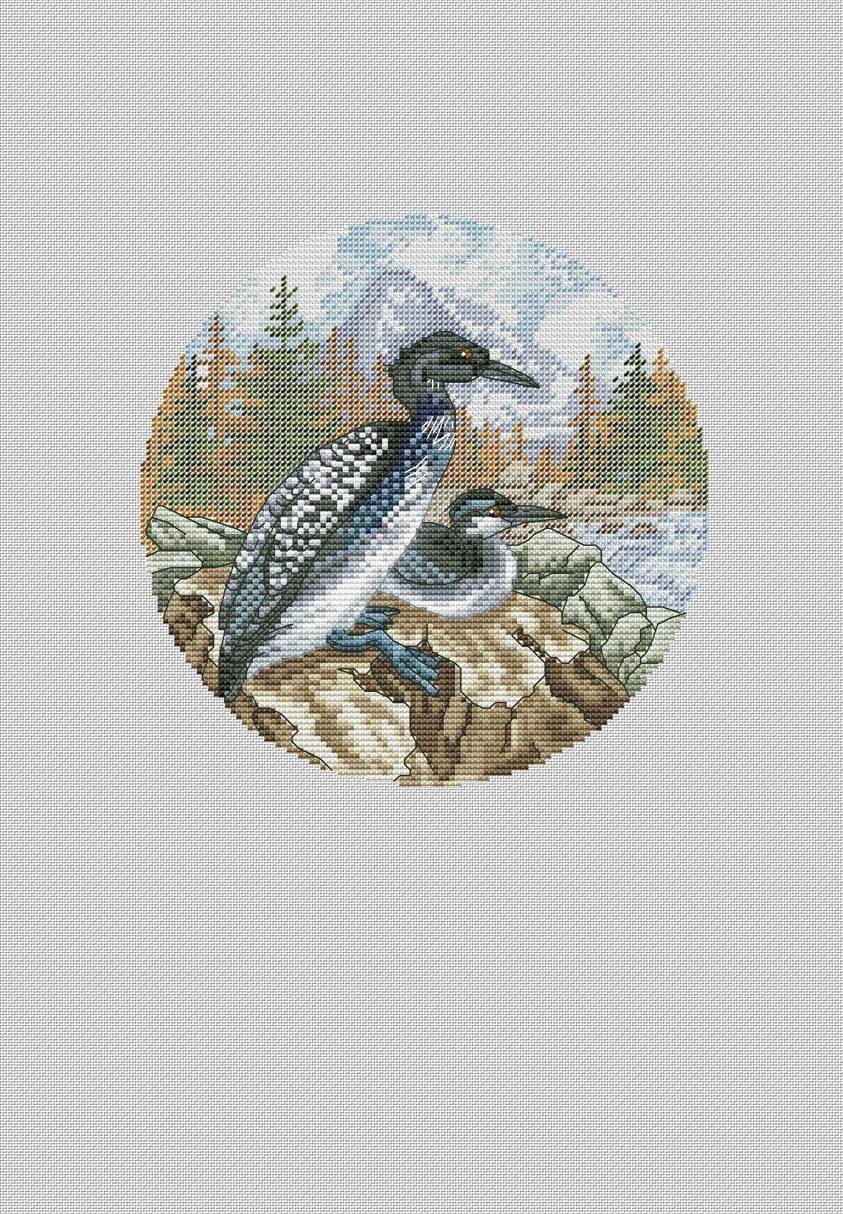 Loon - PDF Cross Stitch Pattern – Wizardi