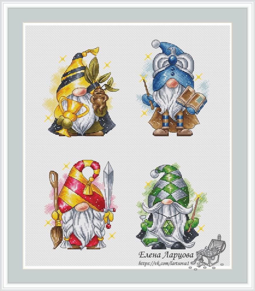 Magic Dwarfs - PDF Cross Stitch Pattern — Wizardi