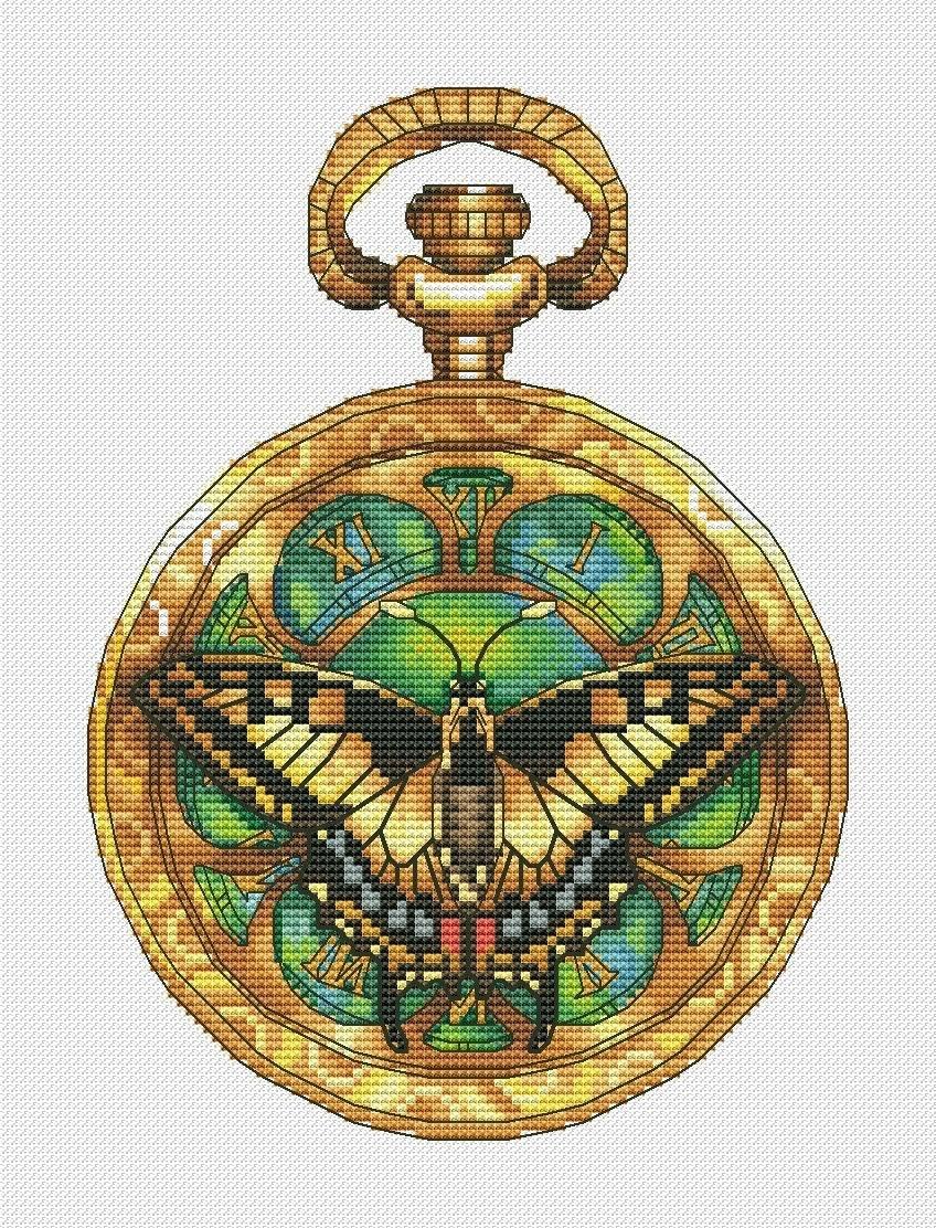 Time Flies. Butterfly - PDF Cross Stitch Pattern — Wizardi