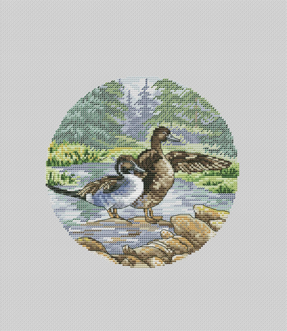 Wild Ducks - PDF Cross Stitch Pattern — Wizardi